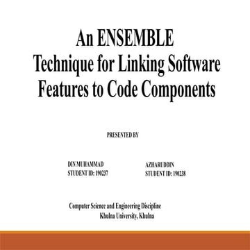 An Ensemble technique for linking software feature.pptx