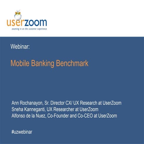 Webinar: Mobile Banking Benchmark | PPT