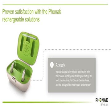 Proven staisfaction with the Phonak rechargeable solutions | PDF