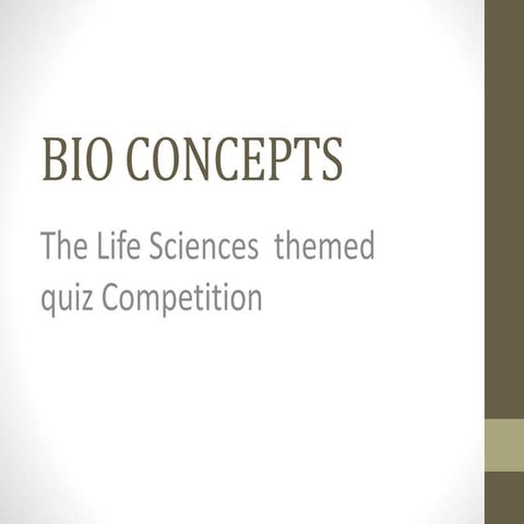 Bio Concepts Quiz Finals | PPT
