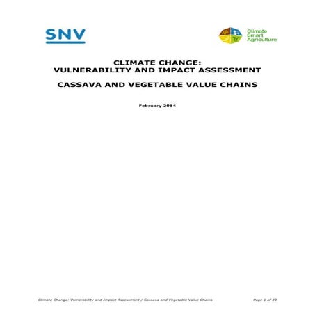 Climate Change: Vulnerability and Impact Assessment | PDF | Agriculture ...