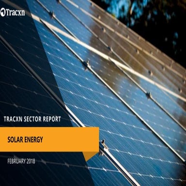 Tracxn - Solar Energy Startup Landscape | PDF