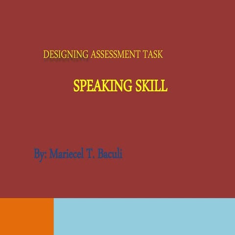 Final speaking assessment | PPT