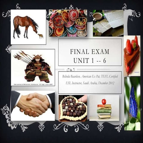 Final speaking exam 1- 6 - 12-12 | PPTX | Business Administration ...