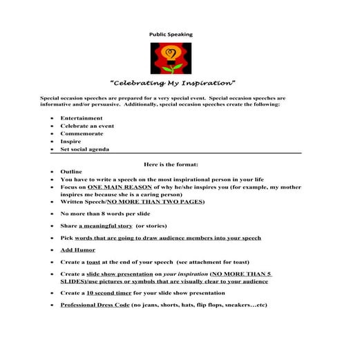 Public Speaking Informative Speech | PDF