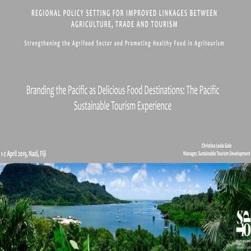 Pacific Regional Policy Setting Workshop 2019: Branding the Pacific as ...