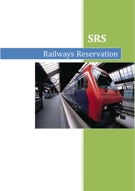 Online railway reservation system | PDF