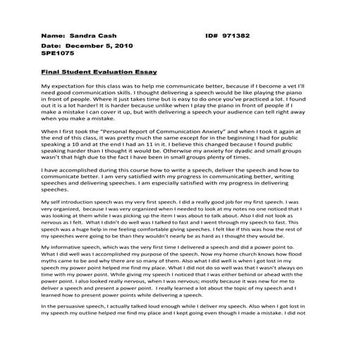 Interview Self Evaluation Sheet | DOC