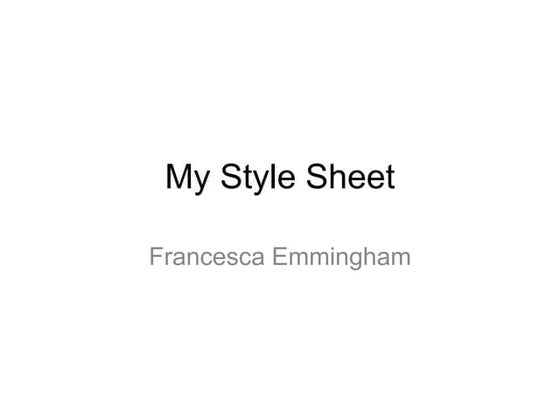 Kerrang style sheet | PPT