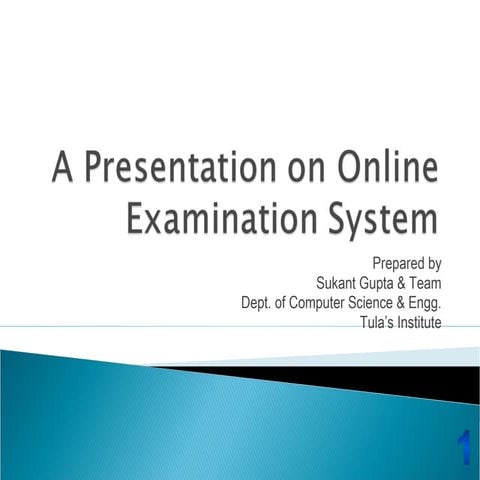 Online Examination System by Sukant Gupta | PPT