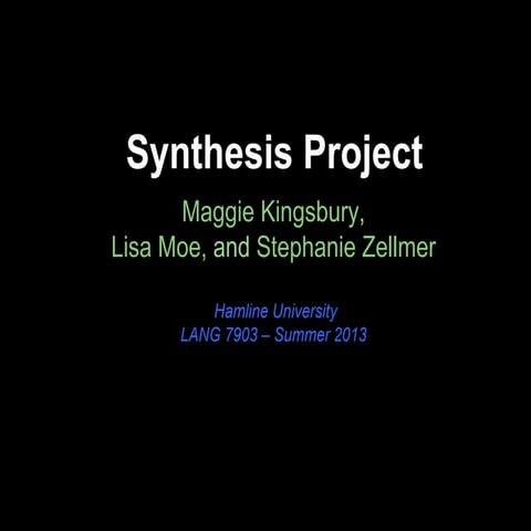 Final synthesis project | PDF