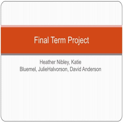 Final term project | PPT