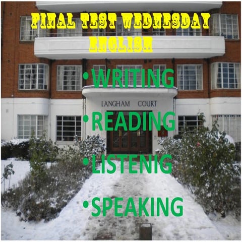 Final Test Wednesday English | PPT