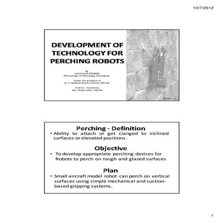 Perching Robot | PDF