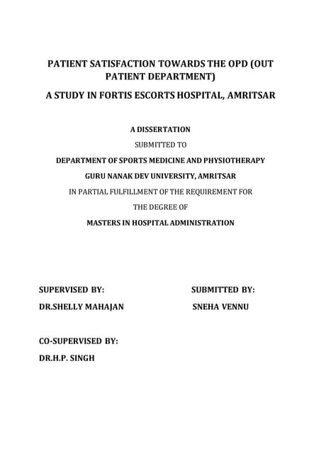 Hospital project report | PDF
