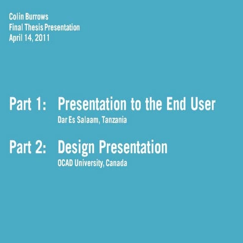 Final industrial design thesis presentation | PDF