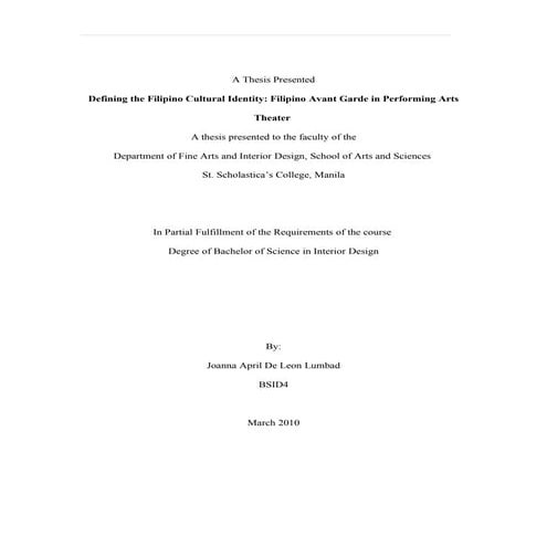 Final thesis presented december 2009 march 2010 | DOC