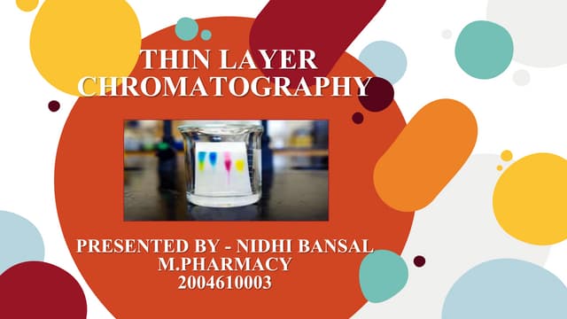 Instrumentation of Thin Layer Chromatography | PDF