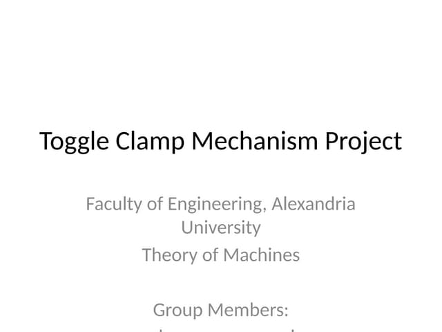 clamping mechanisms | PDF
