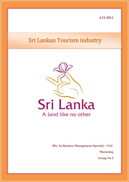 Tourism in srilanka | PPTX