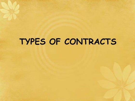 TYPES OF CONTRACT. Used in civil engineering pptx | PPTX