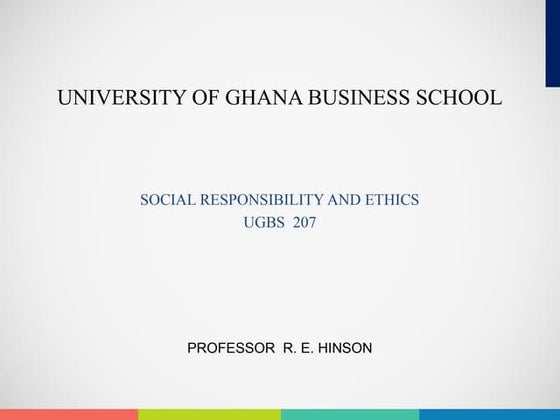 Corporate social responsibility lecture notes | PDF