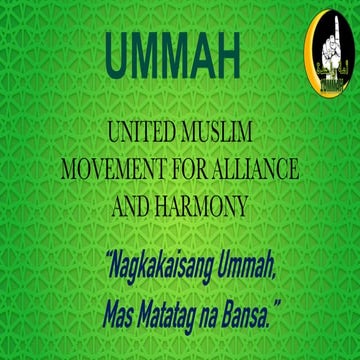 UMMAH (UNITED MUSLIM MOVEMENT FOR ALLIANCE AND HARMONY | PDF