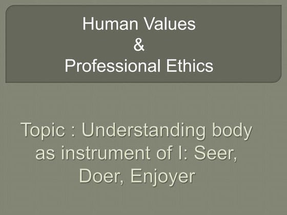 UNIVERSAL HUMAN VALUE | PPTX