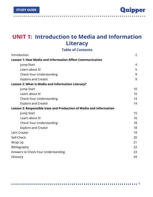 Media and information Literacy Grade 12 2024 | PPTX