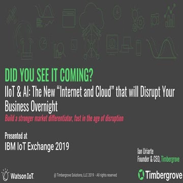 Ian Uriarte Timbergrove at IBM IoTExchange 2019 | PPT