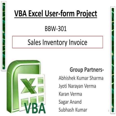 Sales Invoice Vba Excel User Form Ppt