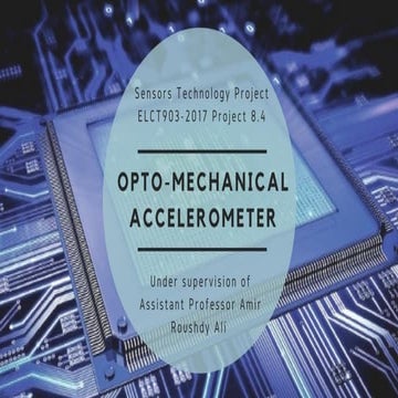 Opto-Mechanical accelerometer sensor (FBG) | PPT