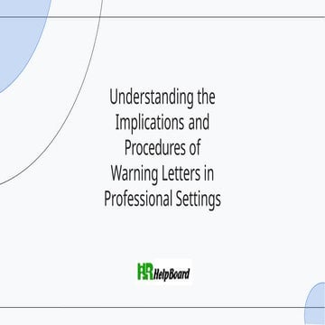 Final Warning Letter to Employee, Warning Letter Template | PPTX