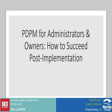 The Importance of MDS v3.0 Skills in PDPM Success | PDF