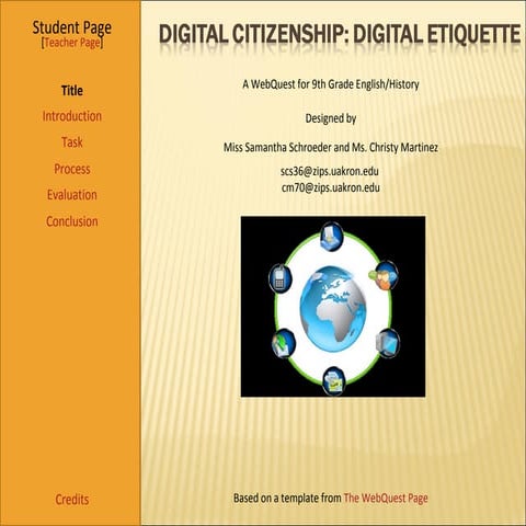 Final webquest digital citizenship | PPT
