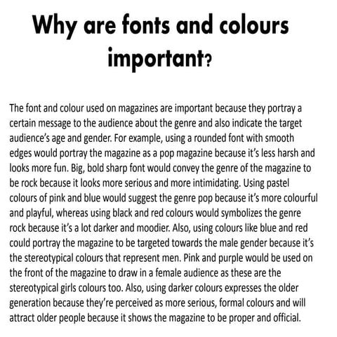 Final why are fonts and colours important | PPT
