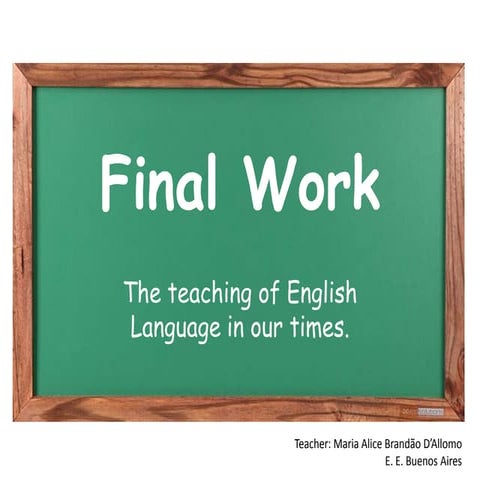 Final work maria alice brandao dallomo | PPT