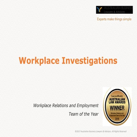 Workplace Investigations | PDF