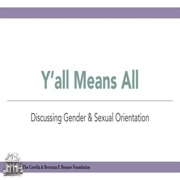 Yall Means All Discussing Gender And Sexual Orientation Ppt