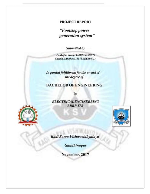 FOOT STEP POWER GENERATION | PPTX