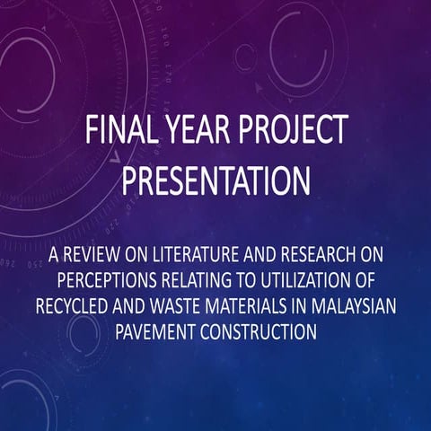Final year project presentation | PPTX