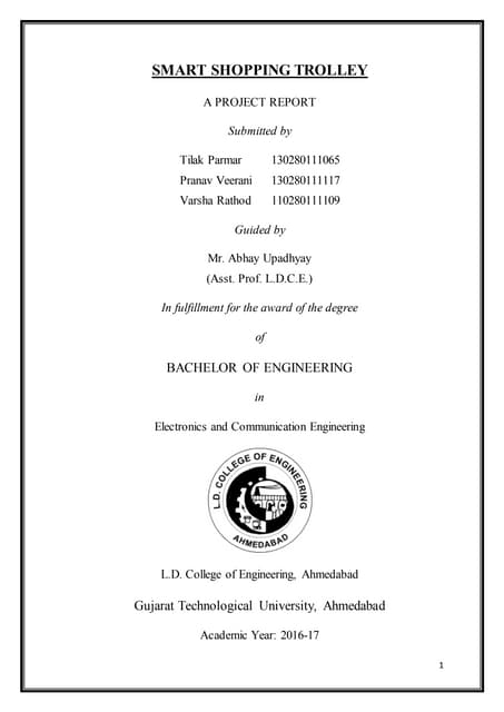 Smart Intelligent trolley | PPTX | Operating Systems | Computer Software and Applications