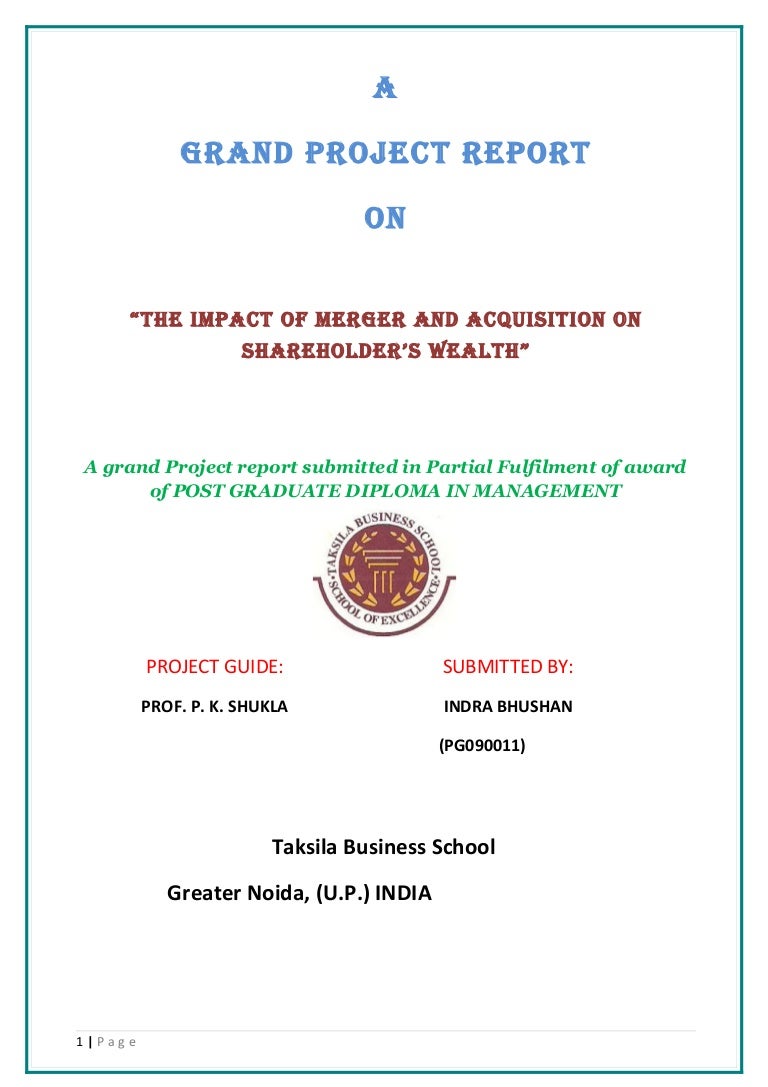 Final Year Project Report Of Pgdm 6th Trimester final-year-project-report-of-pgdm-6th-trimester