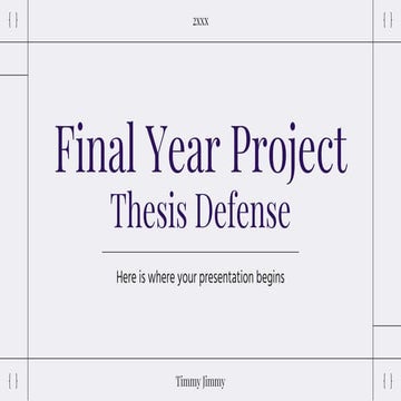 Final Year Project Thesis Defense Sample | PPTX