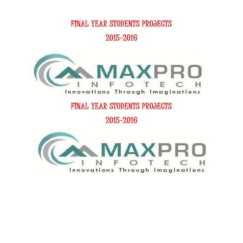 Software project titles 2015 2016 | PDF