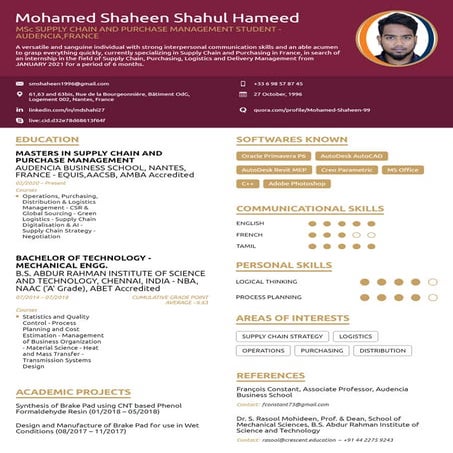 Final year resume pdf | PDF