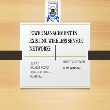 Final year WSN Project ppt final updated.pptx | Computer Networking | Computing