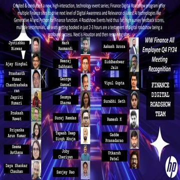 Recognized by HP Global CFO Sep 2023 | PPTX