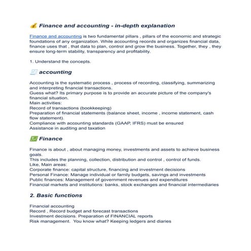 Finance and Accounting: The Pillars of Strategic Decision-Making | PDF