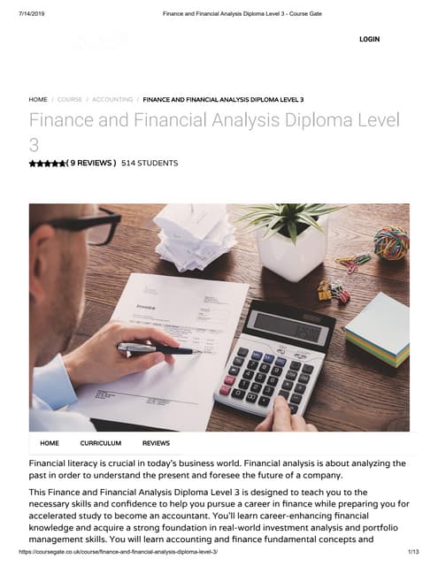 Tax Accounting Diploma - Course Gate | PDF